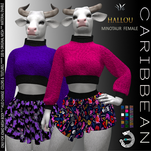 Second Life Marketplace Jomo Furry Halloween Female Minotaur Box Wear Me